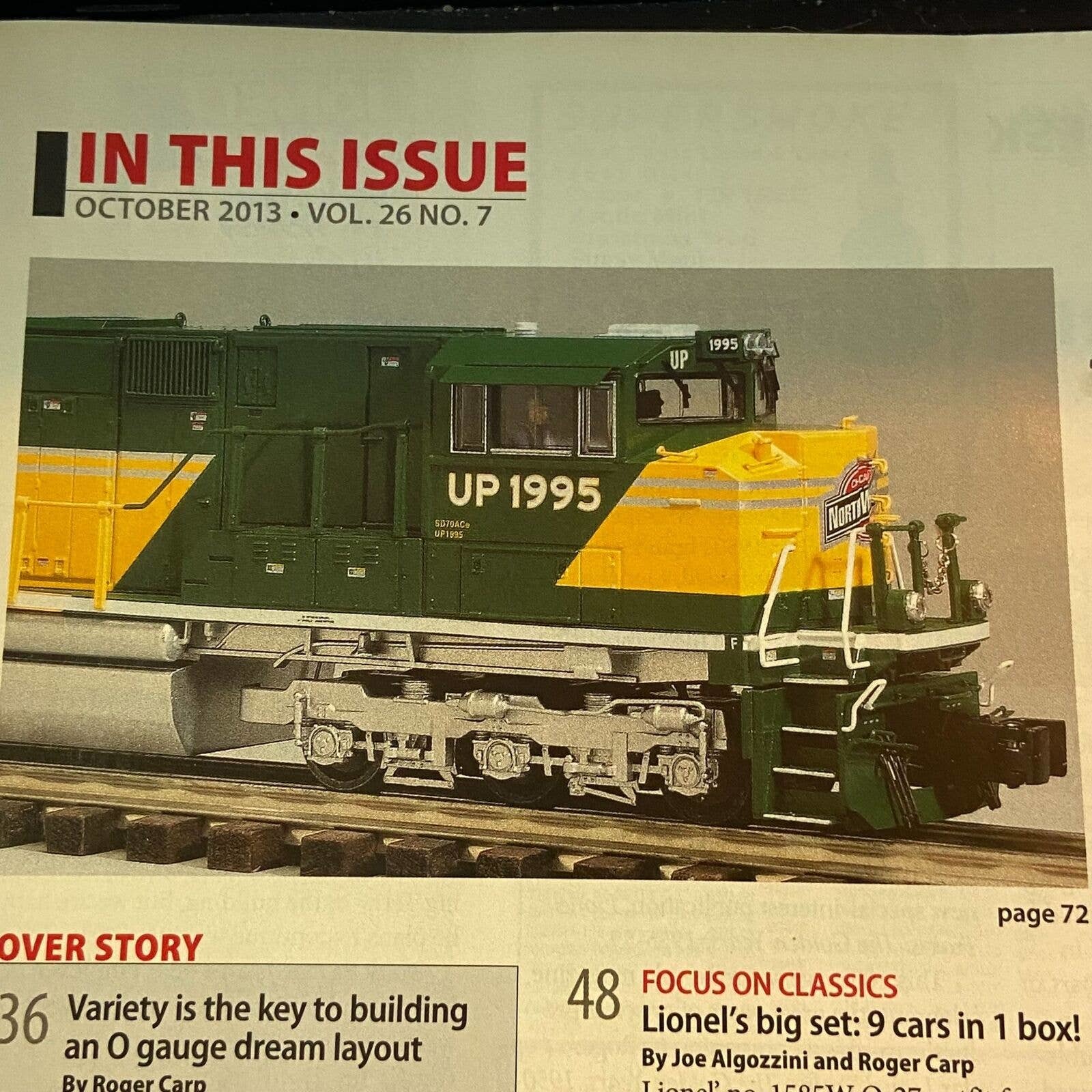 Classic Toy Trains October 2013 Ephemera Hobby Modeling Magazine Vol 26 ...