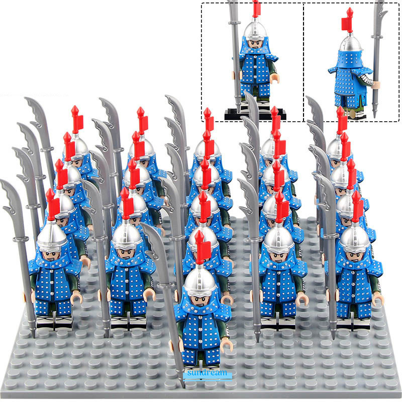 Ming Dynasty Army Ancient War Lego Moc Minifigures Toys Set 21Pcs ...