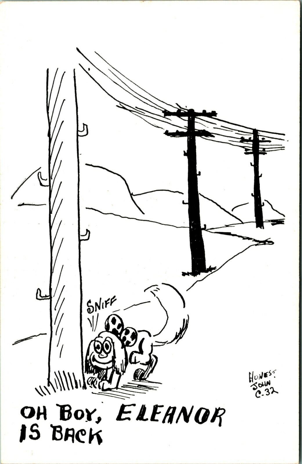 Honest John Comic Dog Smelling Pole Eleanor Is Back! UNP Chrome ...