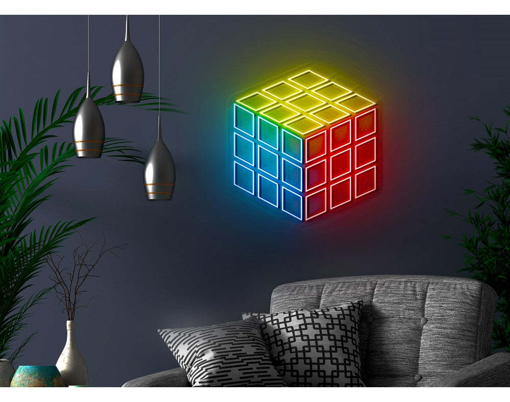 Rubik's Cube | LED Neon Sign - Other Home Décor