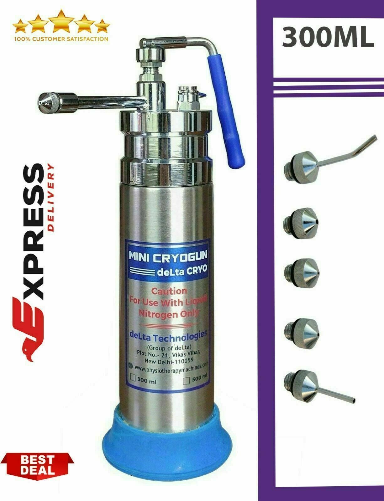 New Mini Cryo Can Liquid Nitrogen (N2O) Sprayer Cryo System empty Cryo ...