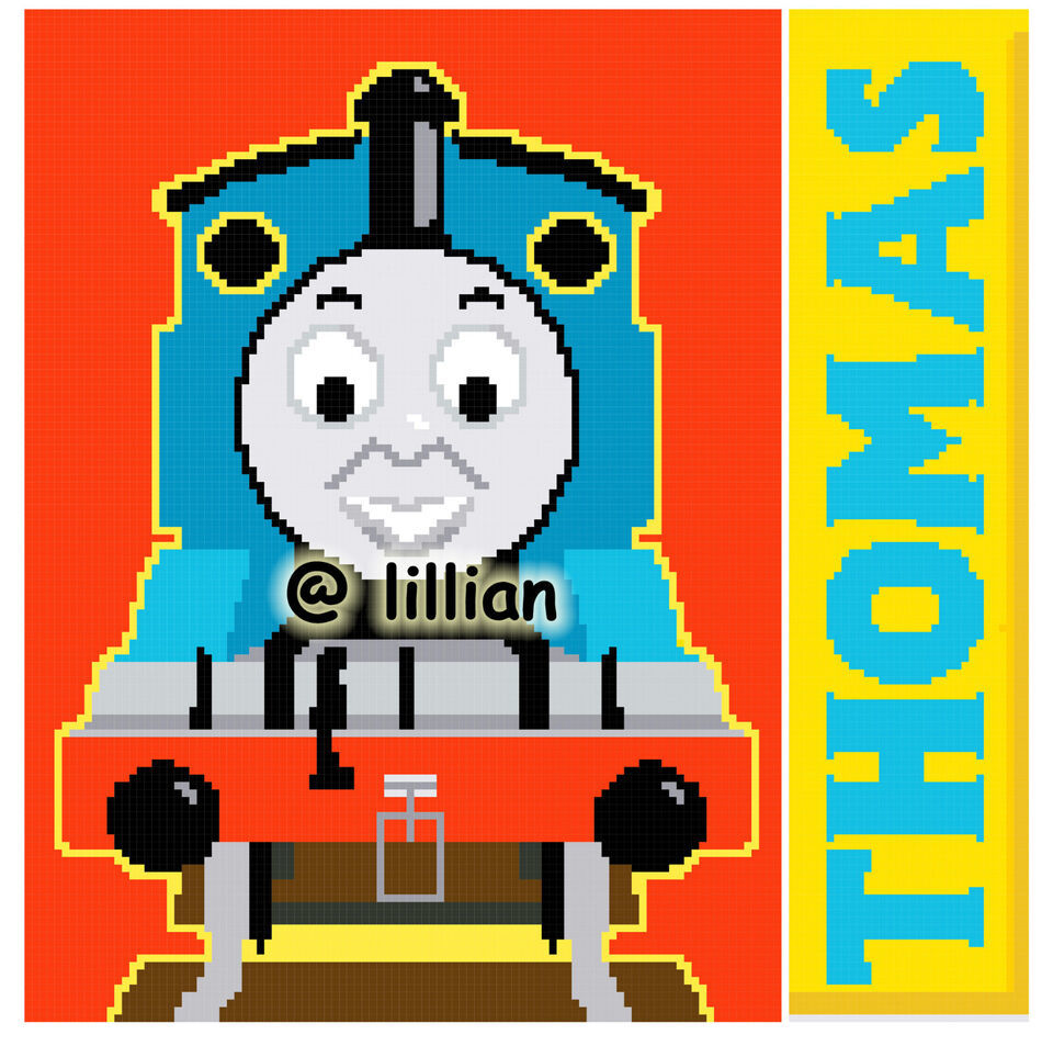 *THOMAS & FRIENDS ~ THOMAS HAPPY* Counted Cross Stitch PATTERN ...