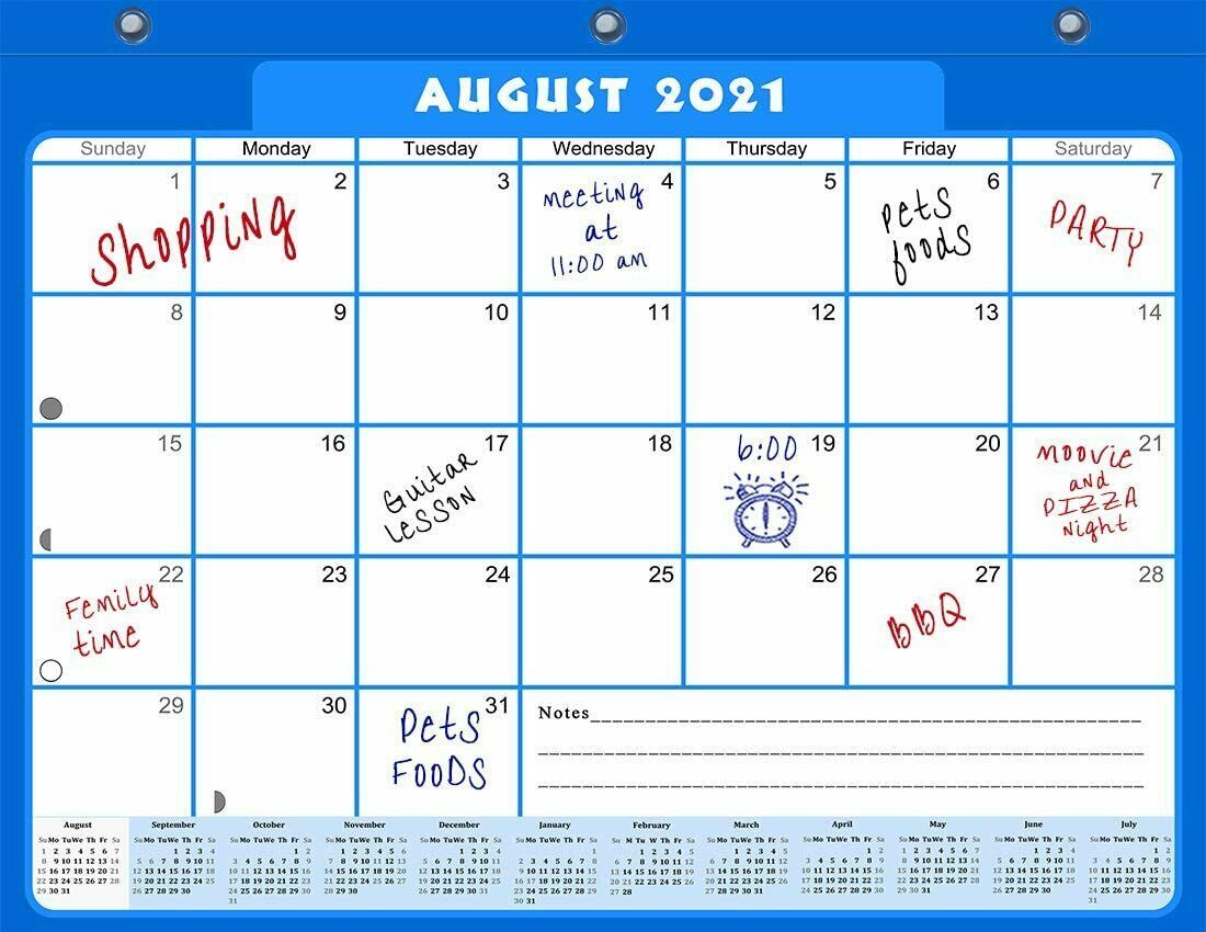 2021-2022 Academic Year 12 Months Student Calendar/Planner for 3-Ring ...