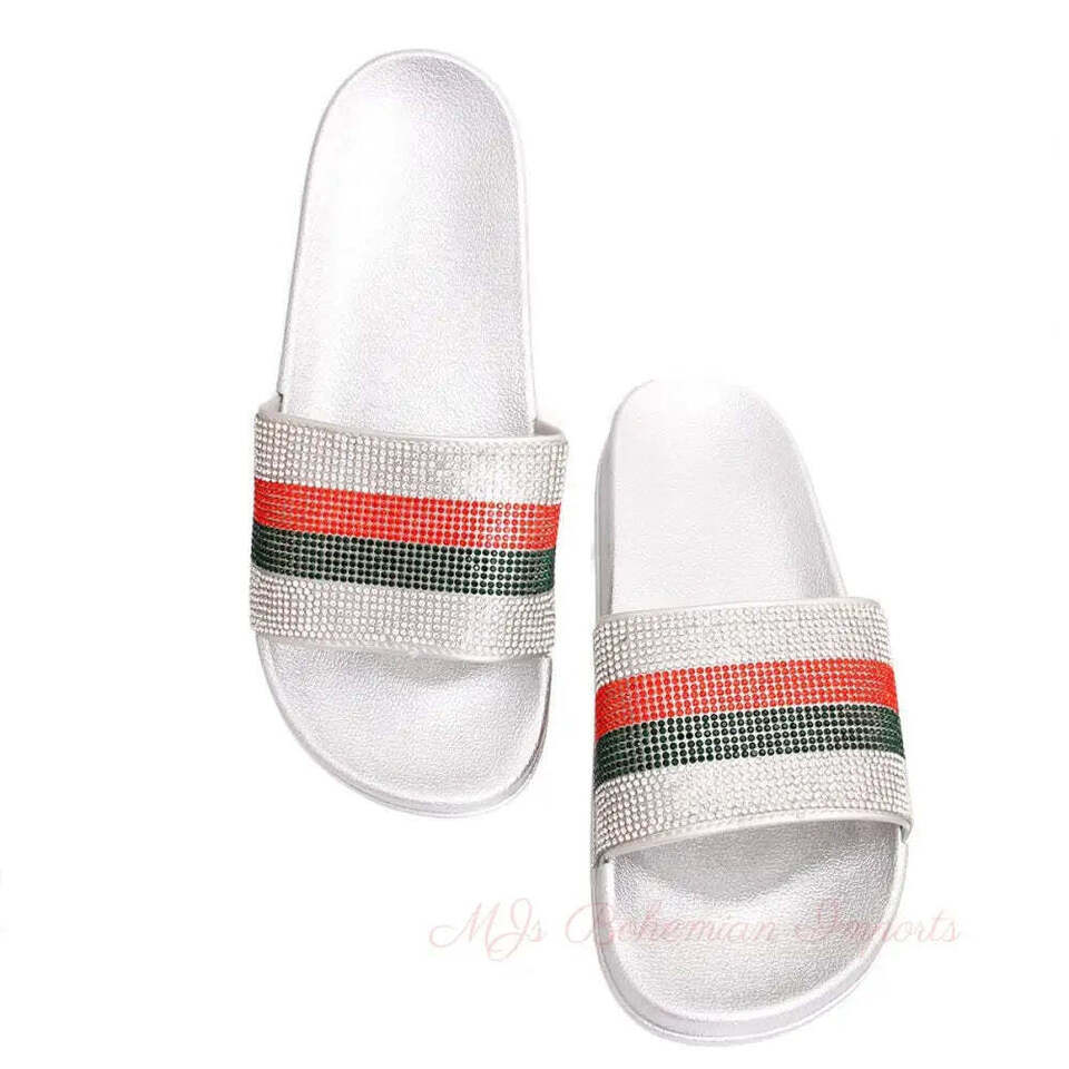 Experience comfort and style with our Silver Slides Size 11 - Slippers