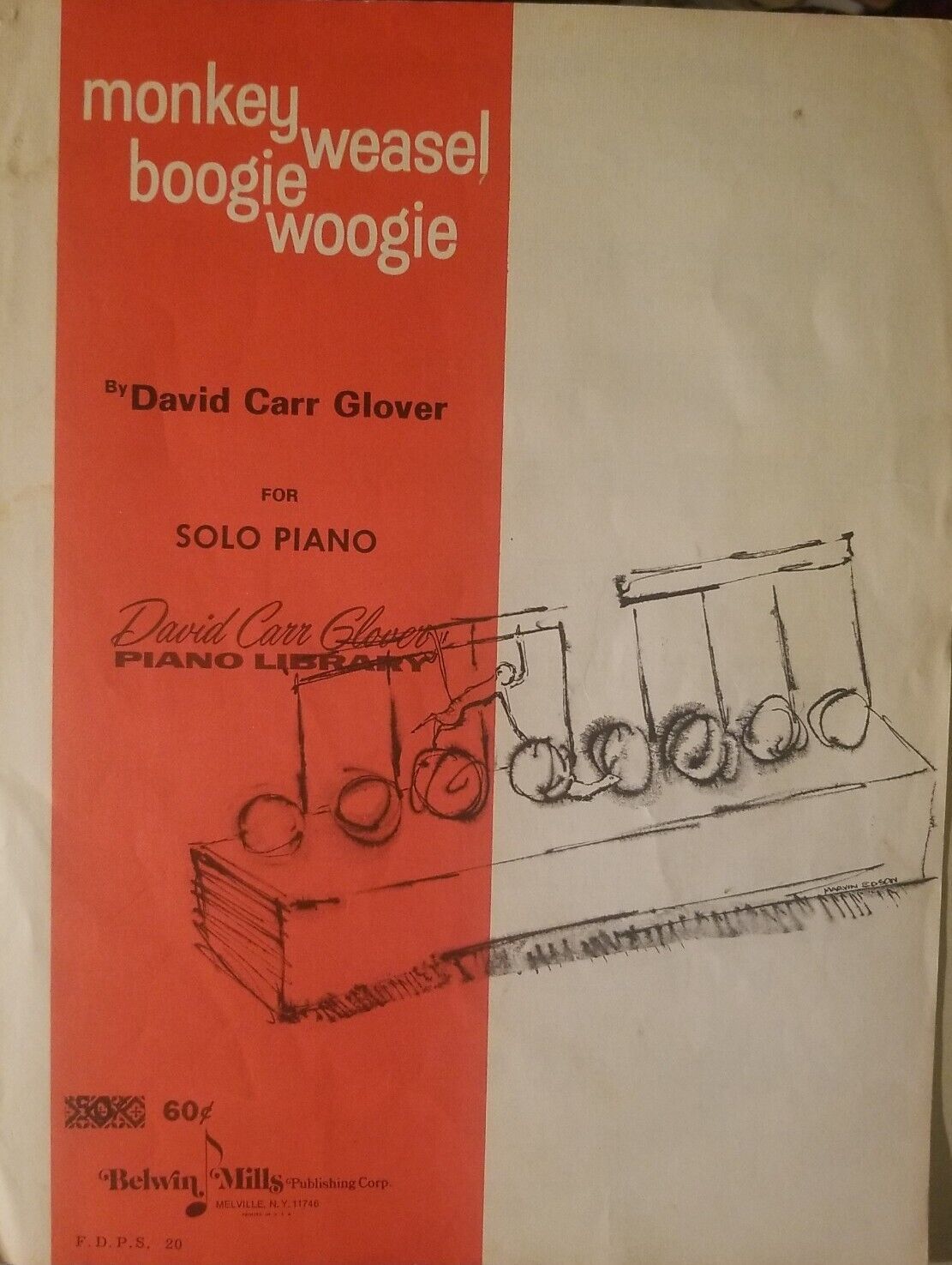 Monkey Weasel Boogie Woogie Sheet Music David Carr Glover 1968 Belwin ...