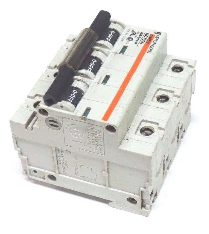 MERLIN GERIN NC100H MULTI 9 CIRCUIT BREAKER 16A, TYPE D, 480VAC, 27356 - Circuit Breakers