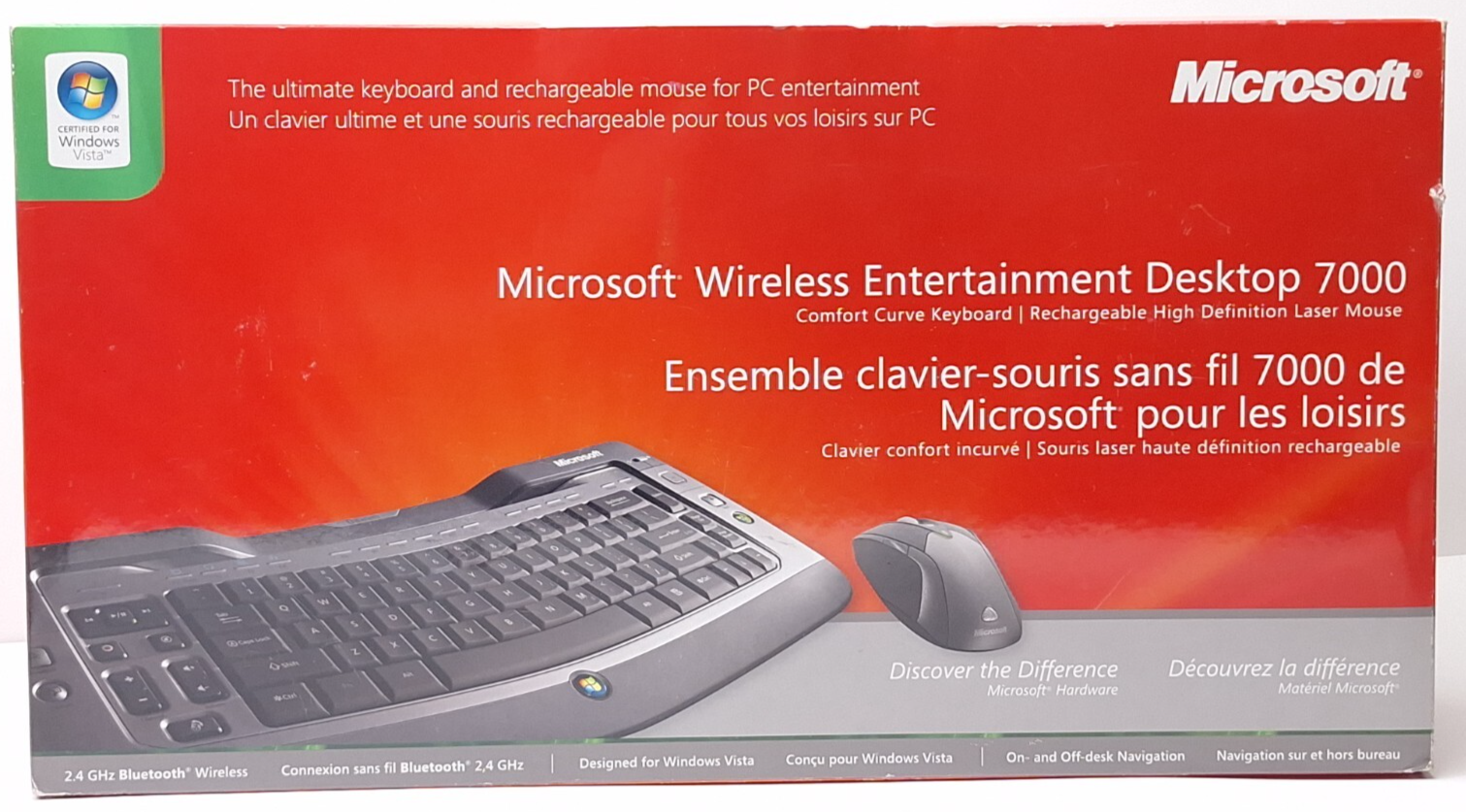 Microsoft Wireless Entertainment Desktop 7000 Curve Keyboard Laser ...