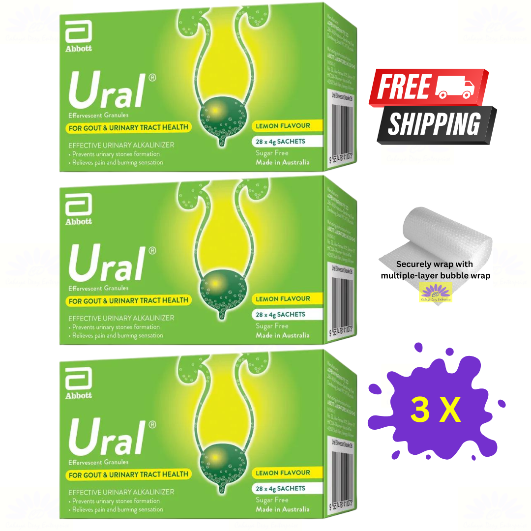 3 X Abbott Ural Granules Effervescentes Alkalinisant L'urine (4g X 28 ...
