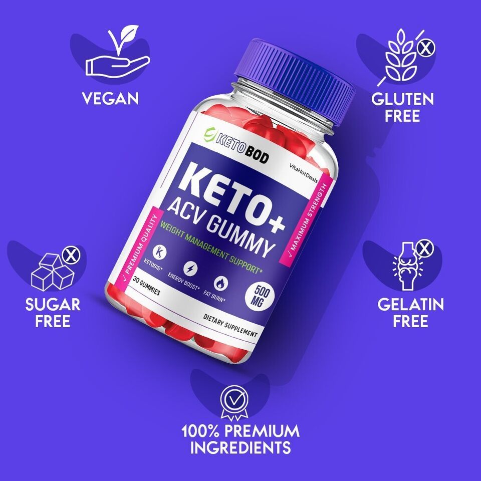 KetoBod ACV Gummies, Keto Bod Gummies Apple Cider Vinegar, Max Strength ...