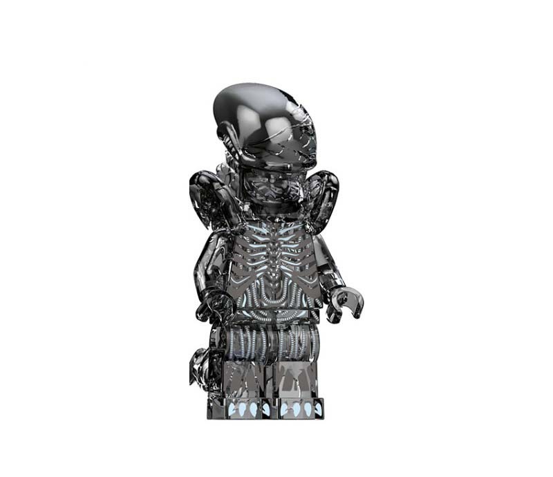 Minifigure Custom Toy Clear Black Alien Xenomorph Horror Movie Monster ...
