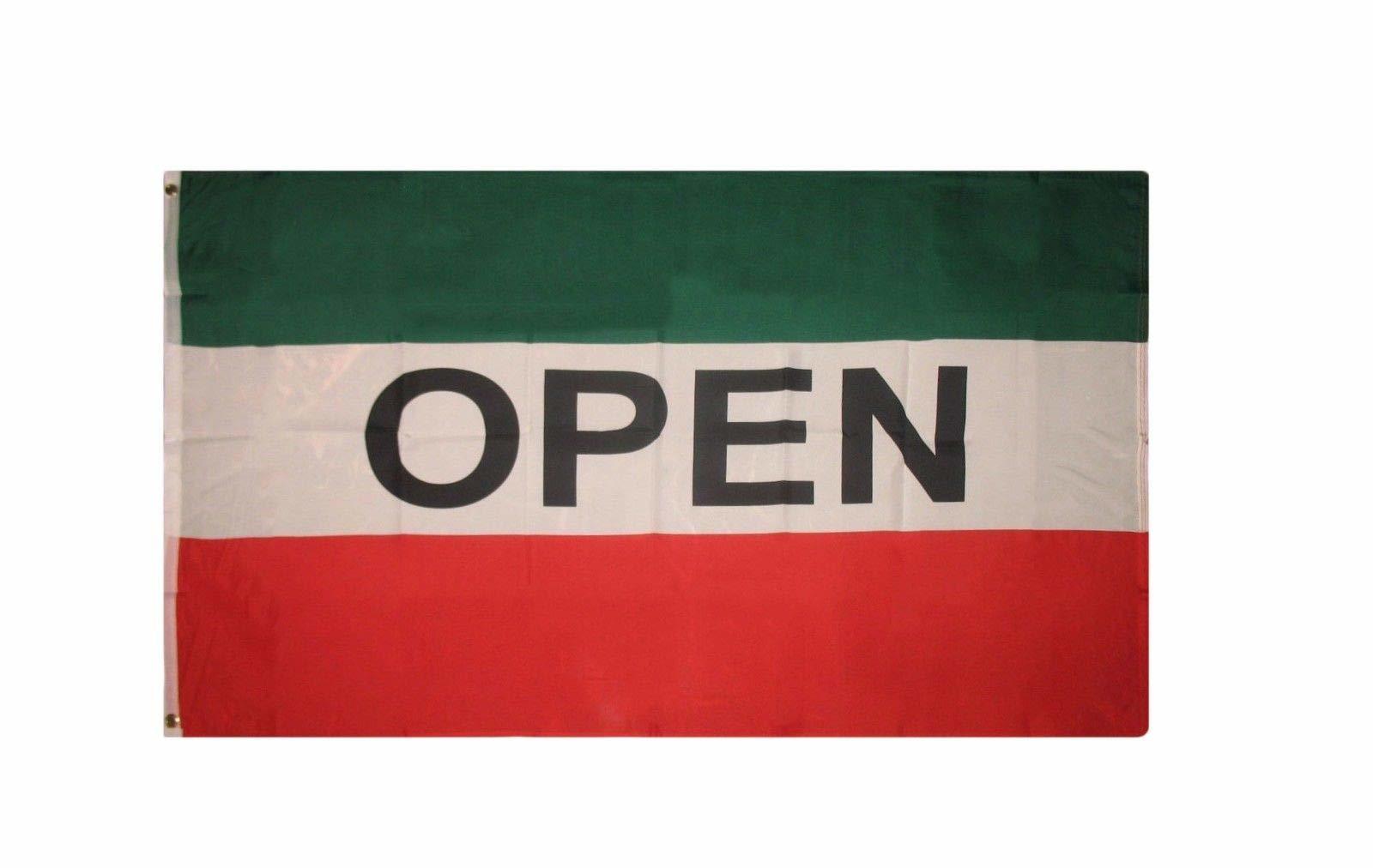 Trade Winds 3x5 Open Flag Italy Mexico Green White Red Open Flag 3'x5 ...