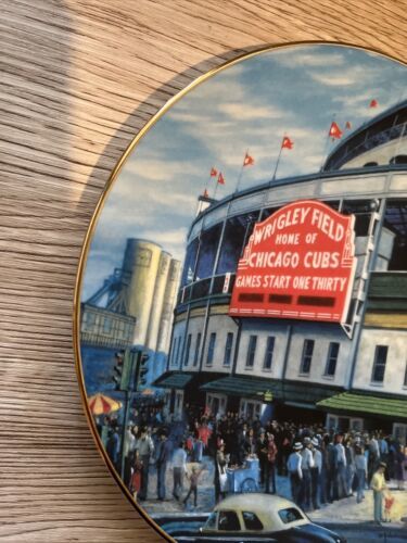 1993 Chicago Cubs Wrigley Field MLB 22kt Gold Rim Limited Edition Plate ...