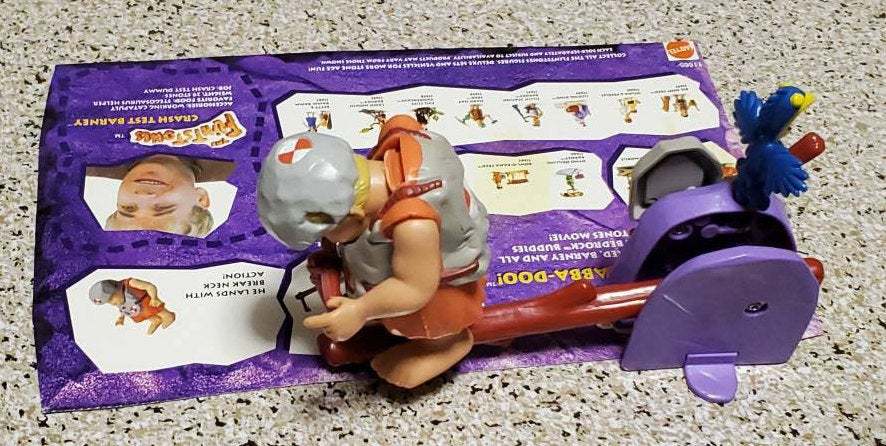 The Flintstones Movie action figure set, Crash Test Barney - Action ...