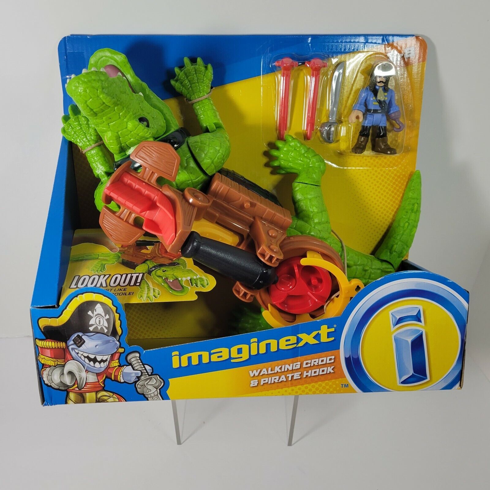 Fisher Price Imaginext Pirates Walking Croc and Pirate Hook Captain ...