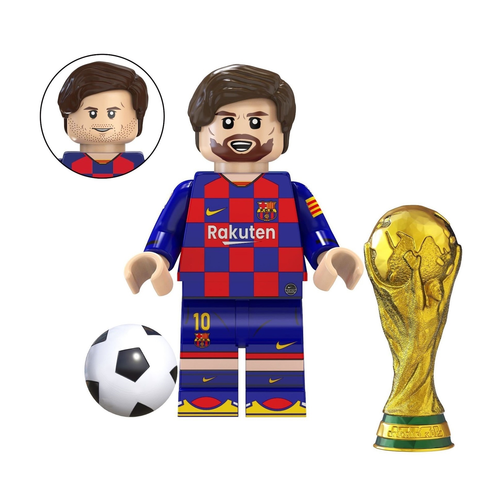 Lionel Messi Famous Football Player Minifigures Building Toys ...