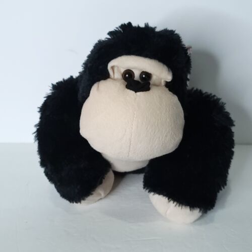 Monkey Plush Black Tan Ape Stuffed Animal Gorilla Peek A Boo 10" - Other