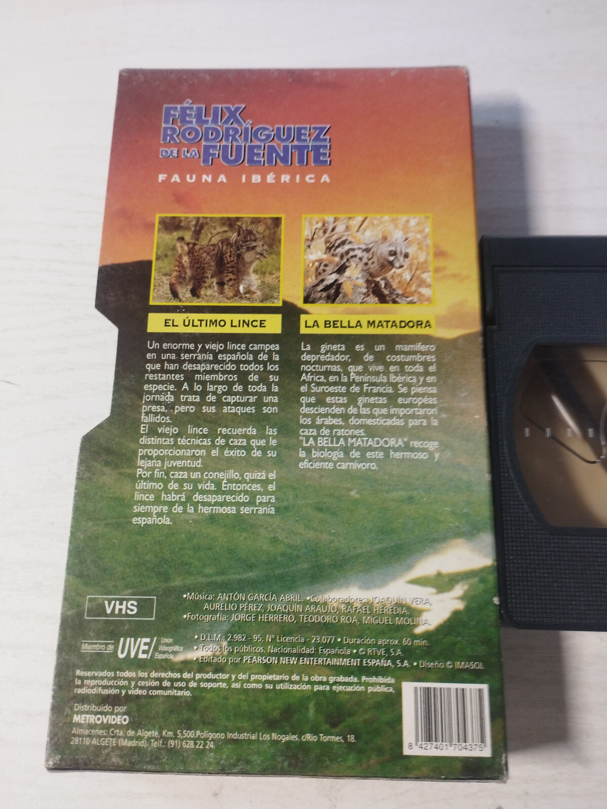 Felix Rodriguez de La Fuente Ultimo Luchs Bella Matadora VHS el hombre ...