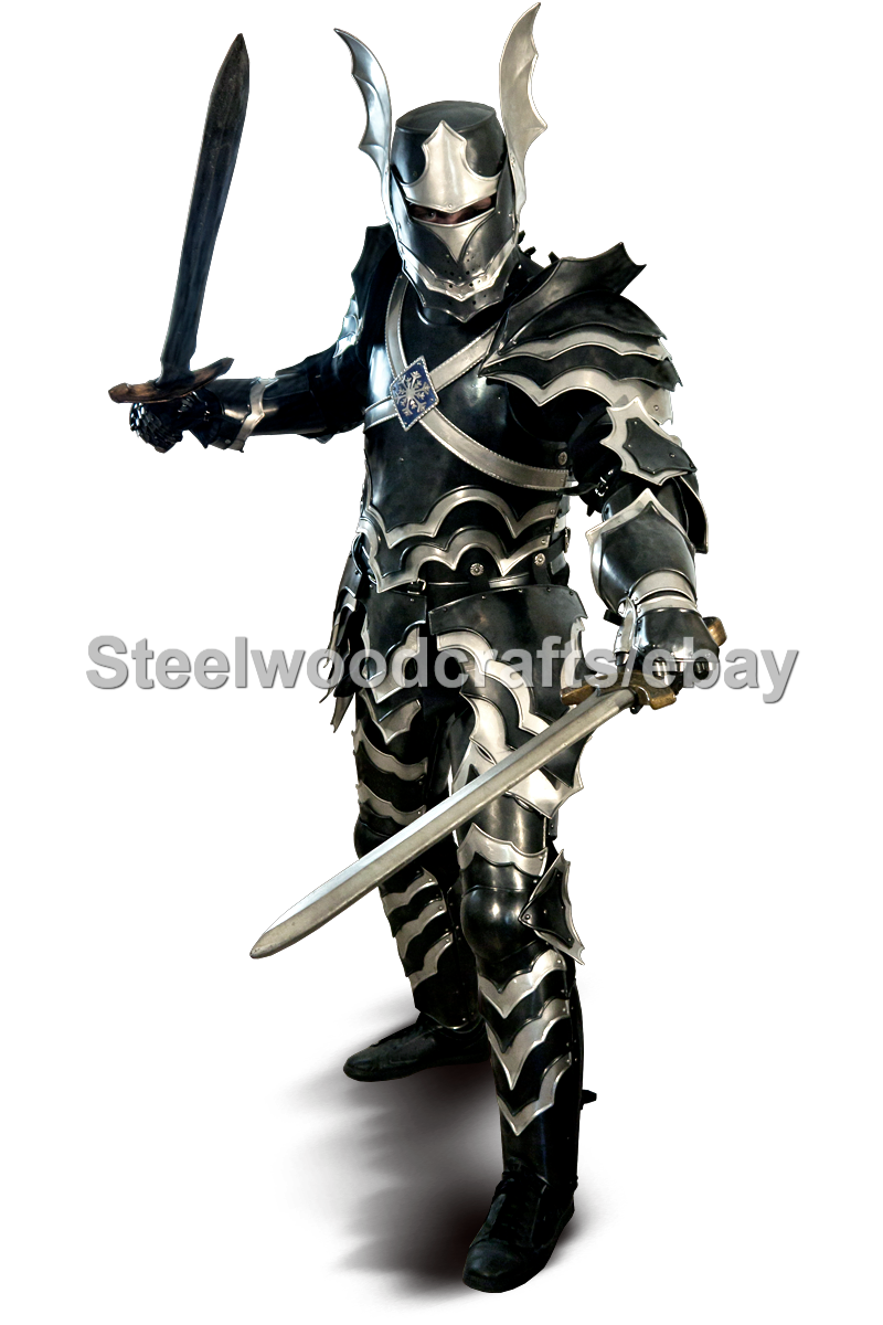 Medieval 18 Gauge Steel Gothic Knight Full Body Suit Of Armor Larp ...