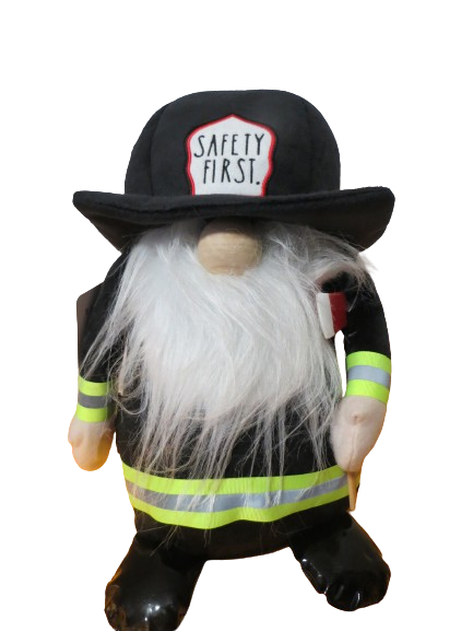 Rae Dunn Safety First Fireman Axe Fire Extinguisher Gnome Weighted 14.5 ...