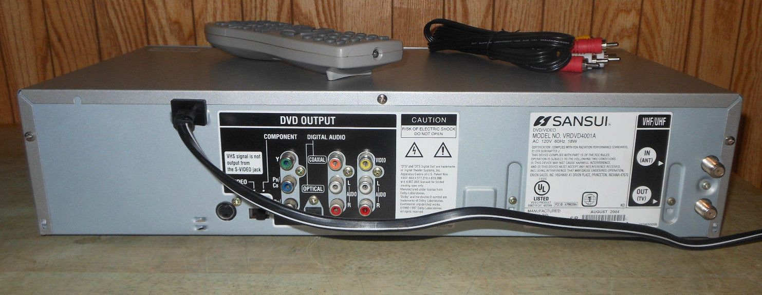 Sansui VRDVD4001 DVD VCR Combo Dvd Player and 50 similar items