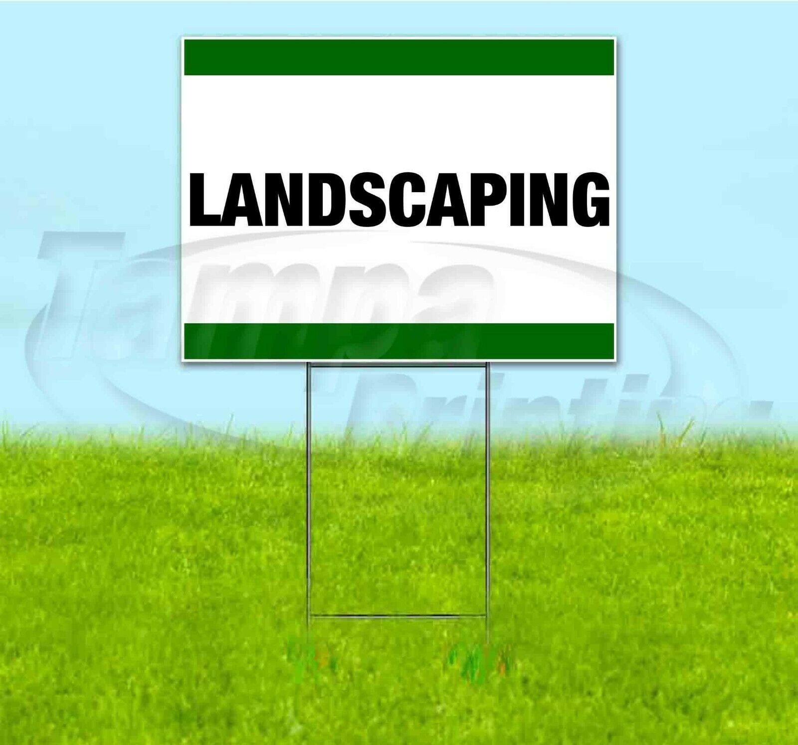 LANDSCAPING 18x24 Yard Sign WITH STAKE Corrugated Bandit USA BUSINESS ...