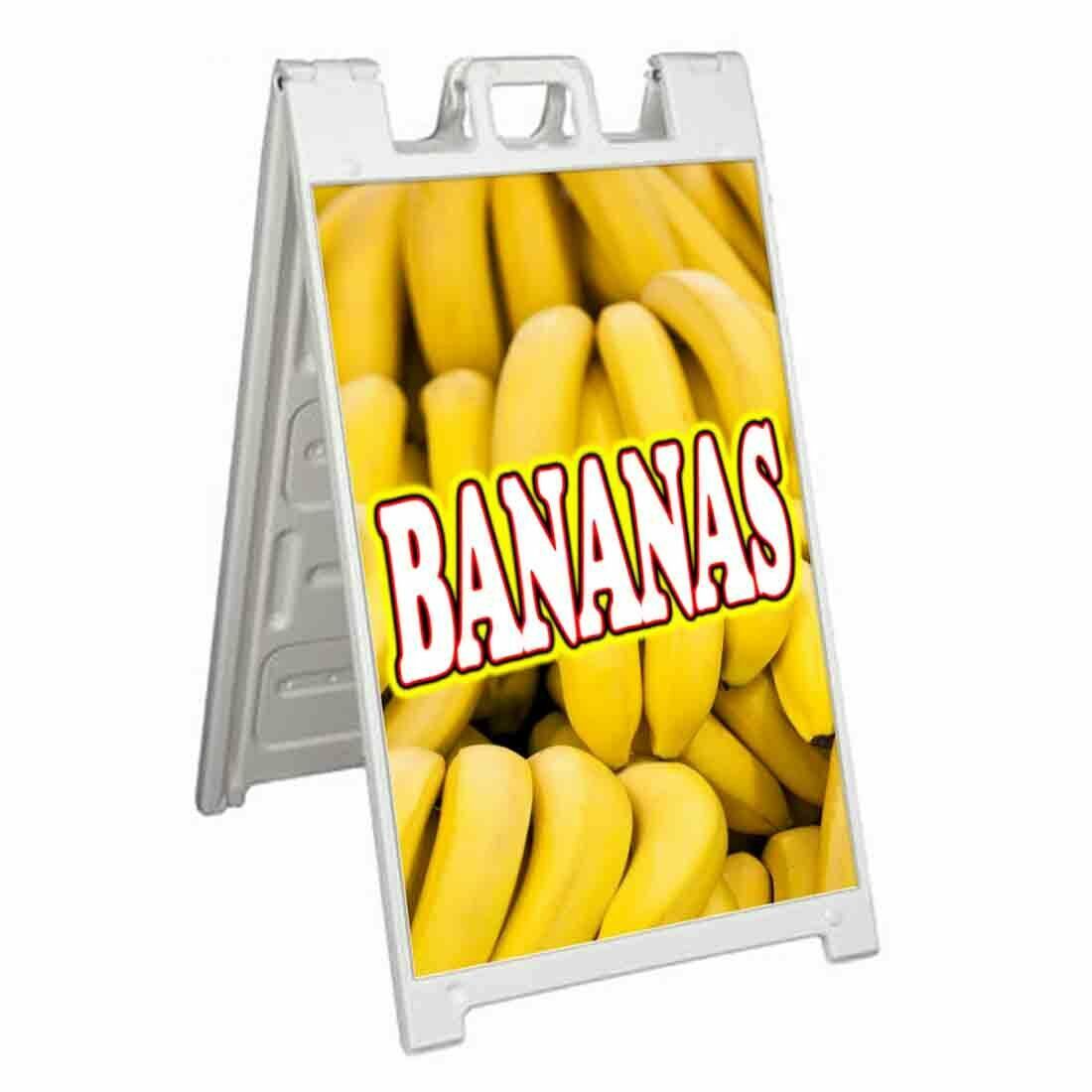 BANANAS Signicade 24x36 Aframe Sidewalk Sign Banner Decal FRESH FRUIT ...