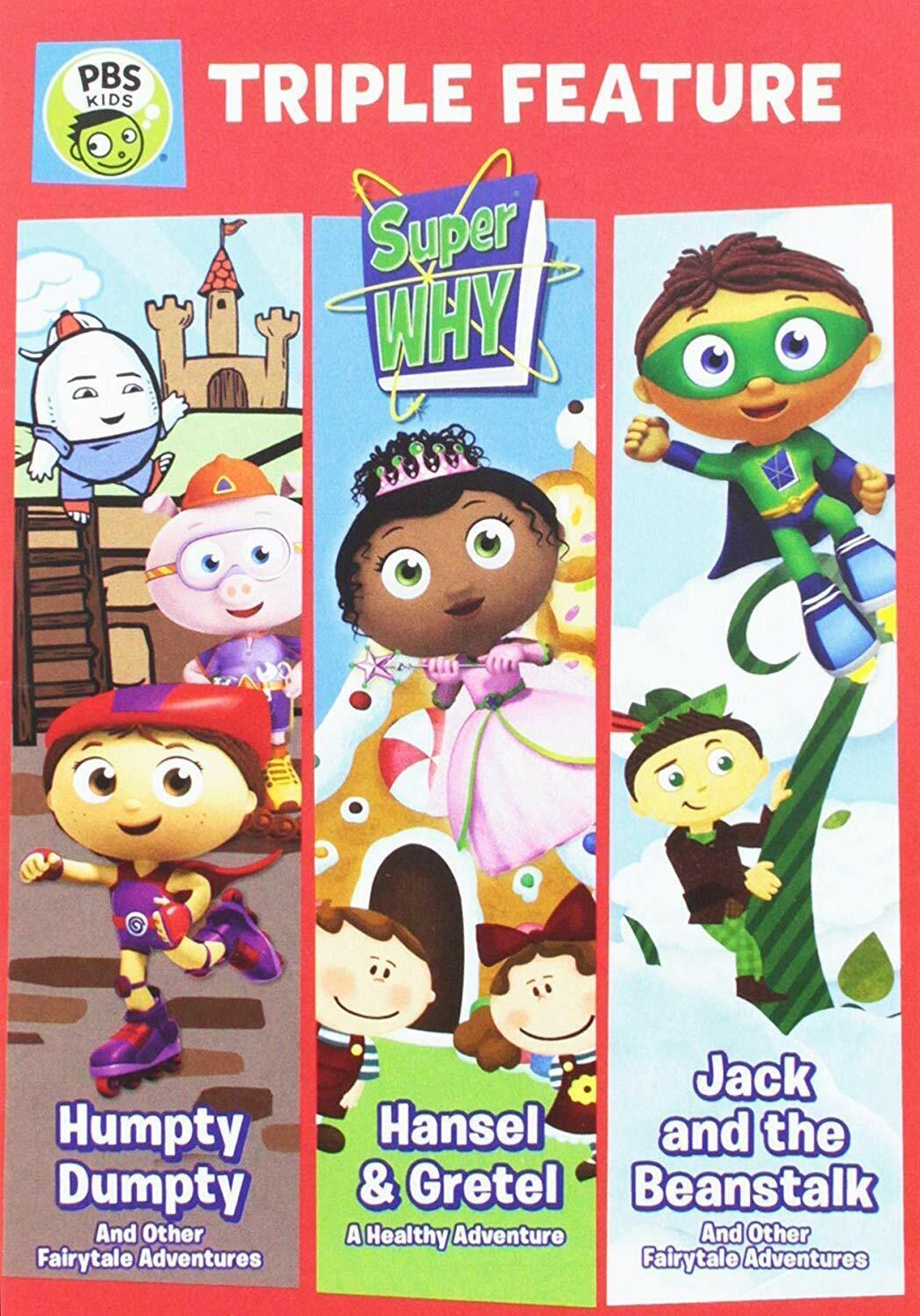 SUPER WHY Triple Feature (DVD) Humpty Dumpty Hansel Gretel Jack ...