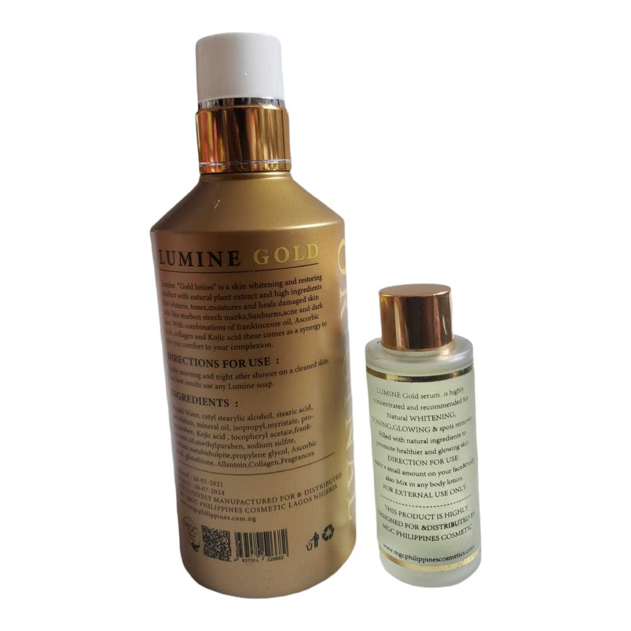 Lumine gold extra whitening body lotion and serum - Lightening Cream
