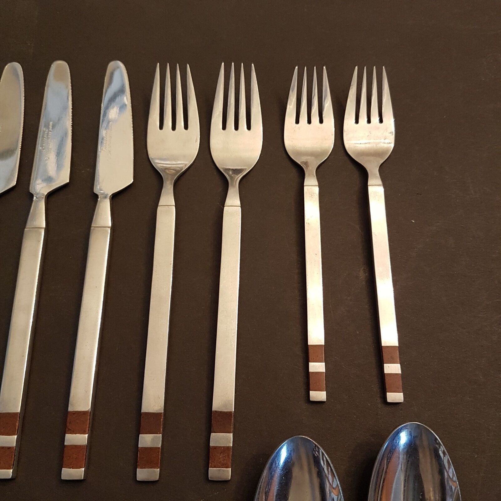 Crosspoint Stanley Roberts Spoon Fork Knife LOT Stainless Flatware 2 ...