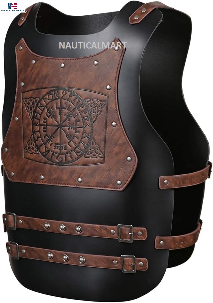 Viking Warrior Chest Armor Medieval PU Leather Vest Leather LARP ...