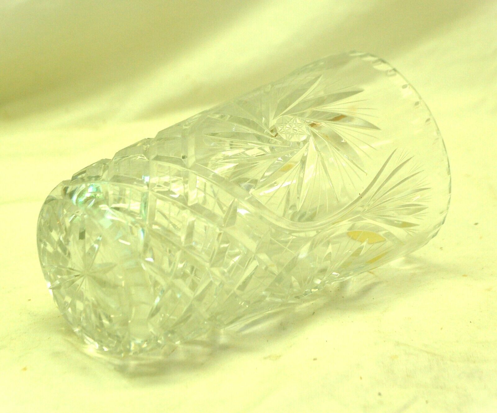 Polonia Crystal Vase Star Pinwheel Horizontal Poland - Vases