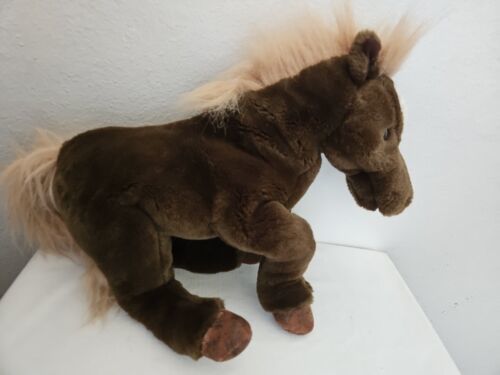 Folkmanis Horse Full Body Puppet Plush Stuffed Animal 20" Dark Brown ...