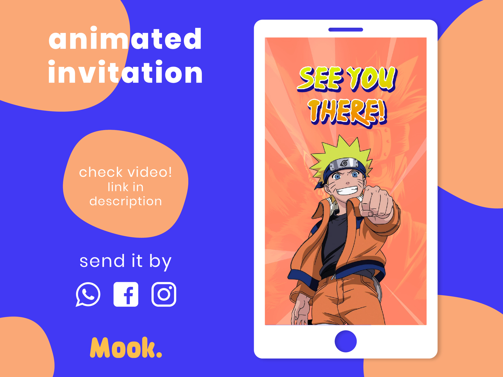 Naruto Invitation, Naruto Video Invitation, Naruto Birthday Invitation ...