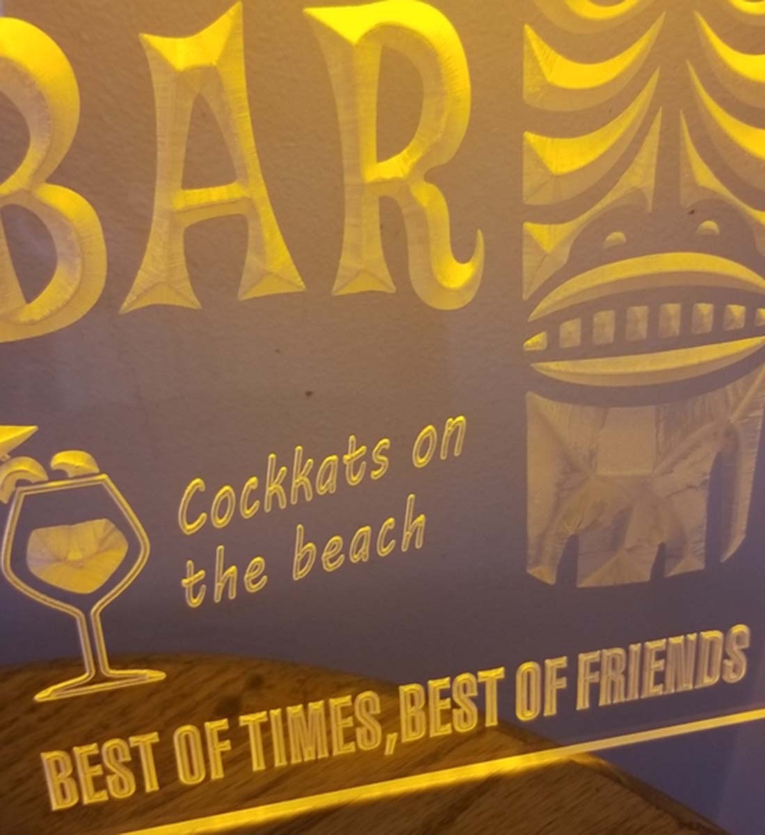 Aloha Tiki Bar Led Neon Sign Hang Wall Home Decor, Room, Craft Art ...