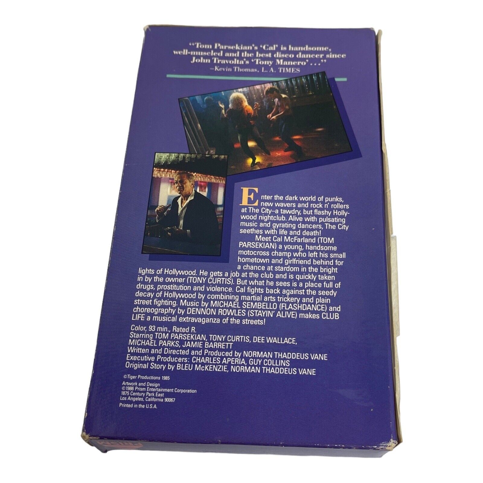 Club Life vhs Dee Wallace Tony Curtis Troma rare oop Vintage Video Tape ...