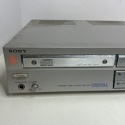 RARE Sony CDP-200 Vintage Sony CD Player PARTS/REPAIR - Turns On - CD ...