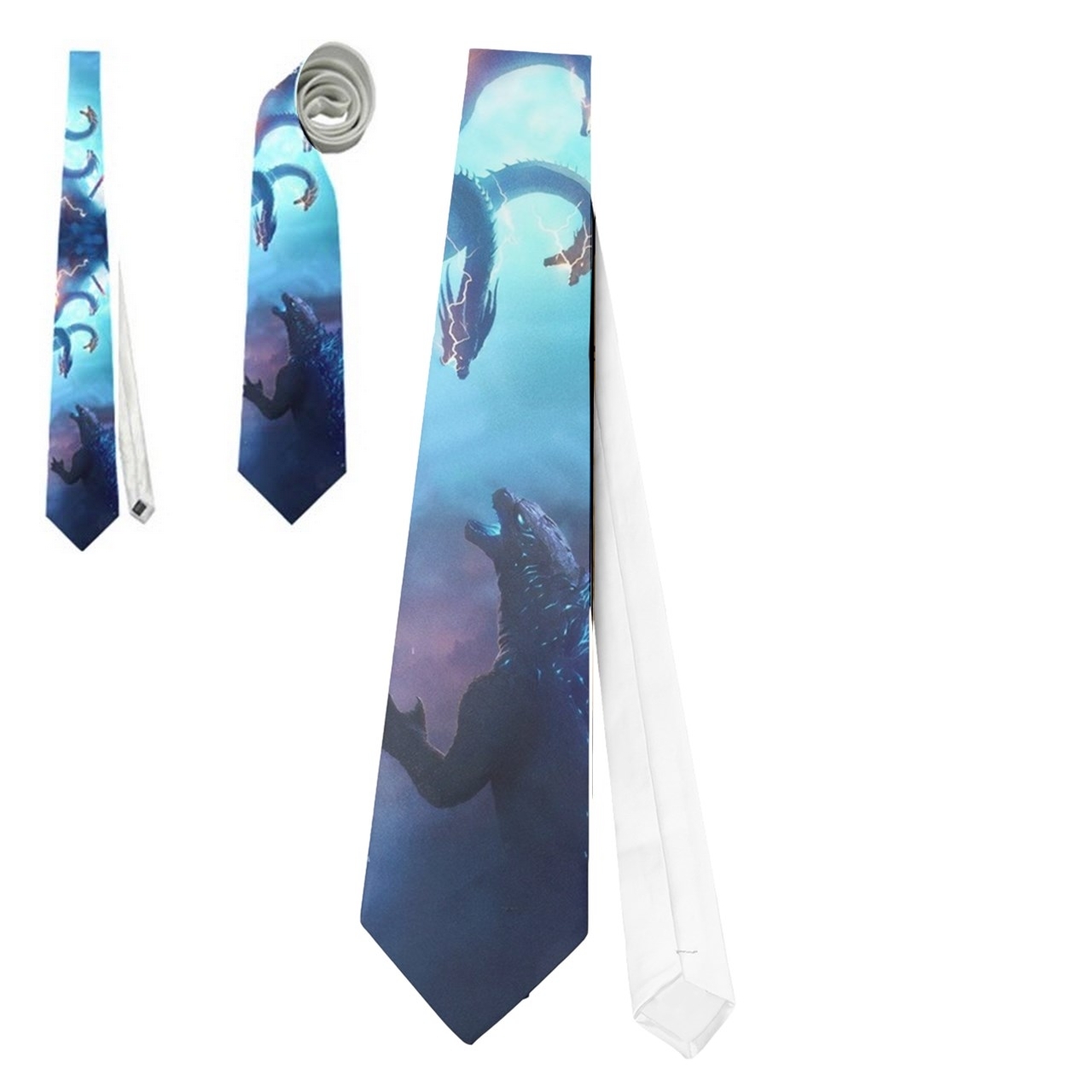 Necktie Godzilla Kaiju Tokusatsu Japanese Action Ghidorah Cosplay - Men ...