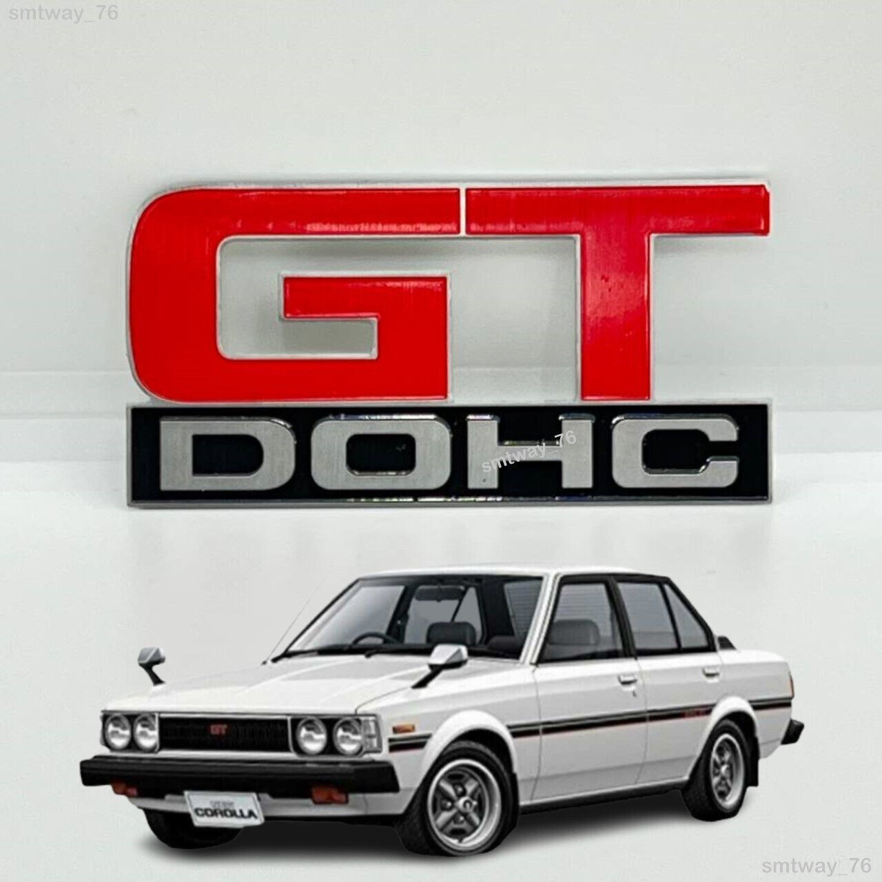 TOYOTA COROLLA GT DOHC REAR TRUNK EMBLEM KE70 TE71 AE70 TRUENO FREE ...