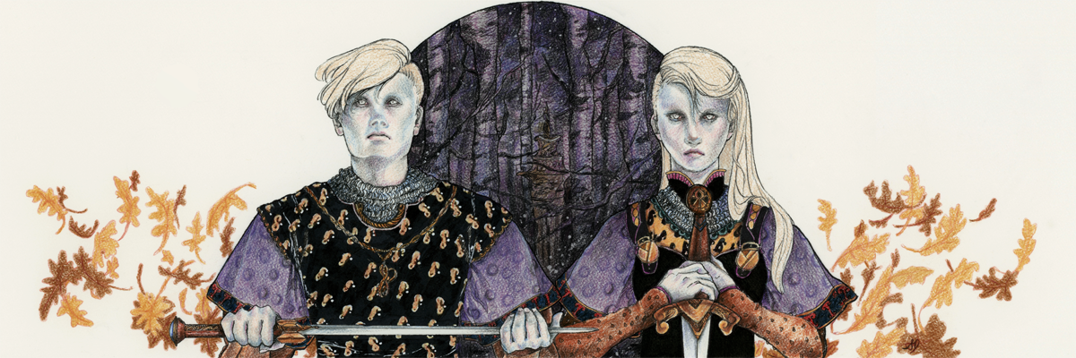 Trial - Original Art, Colour Pencil Fantasy Knight Drawing - Art Drawings