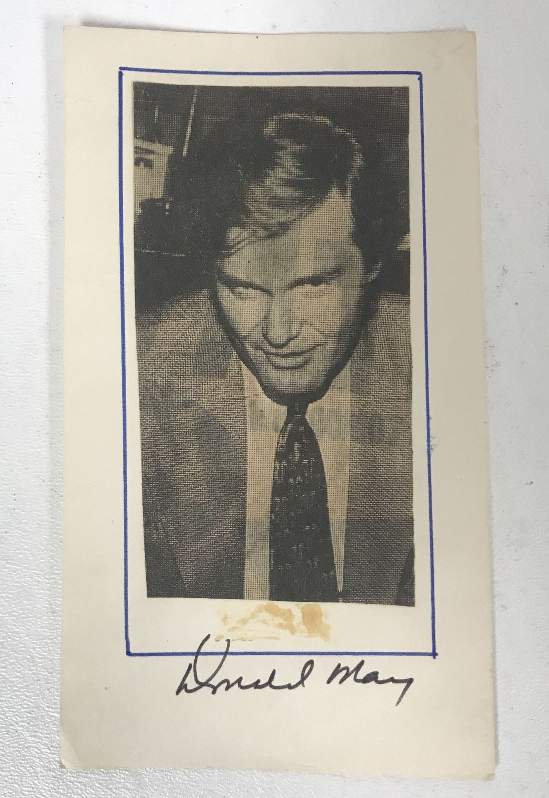Donald May Signed Autographed Vintage 3.5x6.5 Photo - Photographs