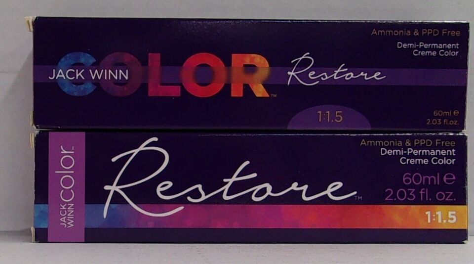 JACK WINN COLOR RESTORE Demi-Permanent Hair Color ~ Ammonia & PPD Free ...