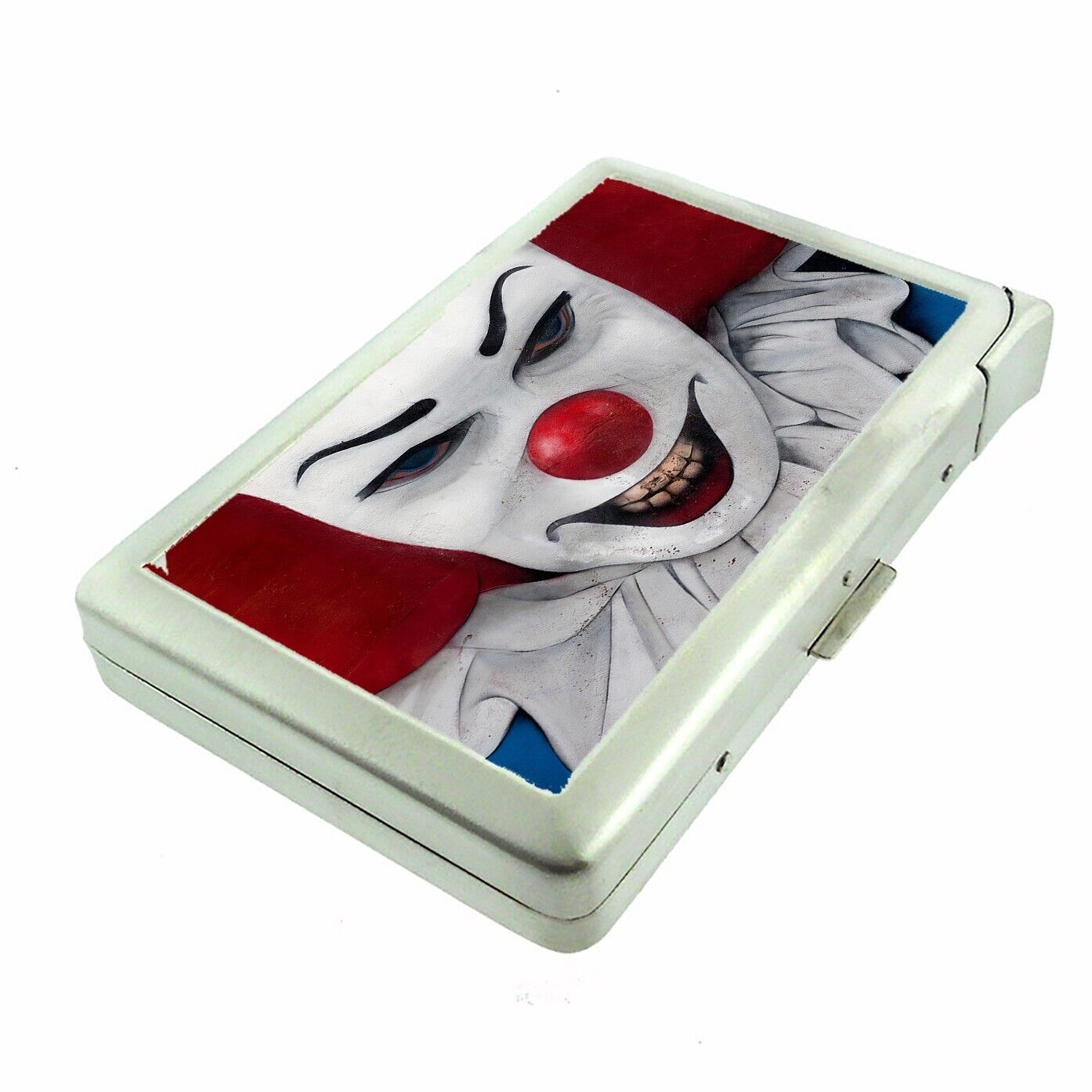 Evil Clown 100's Size Cigarette Case with built in lighter Wallet ...