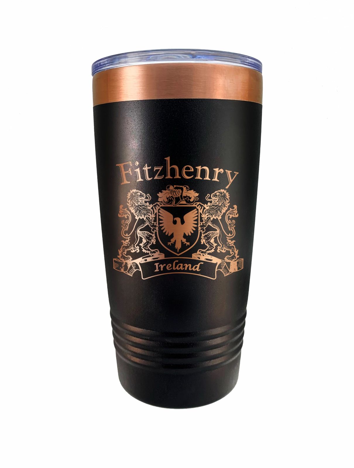 Fitzhenry Irish Coat of Arms Black Travel Mug - Equipment