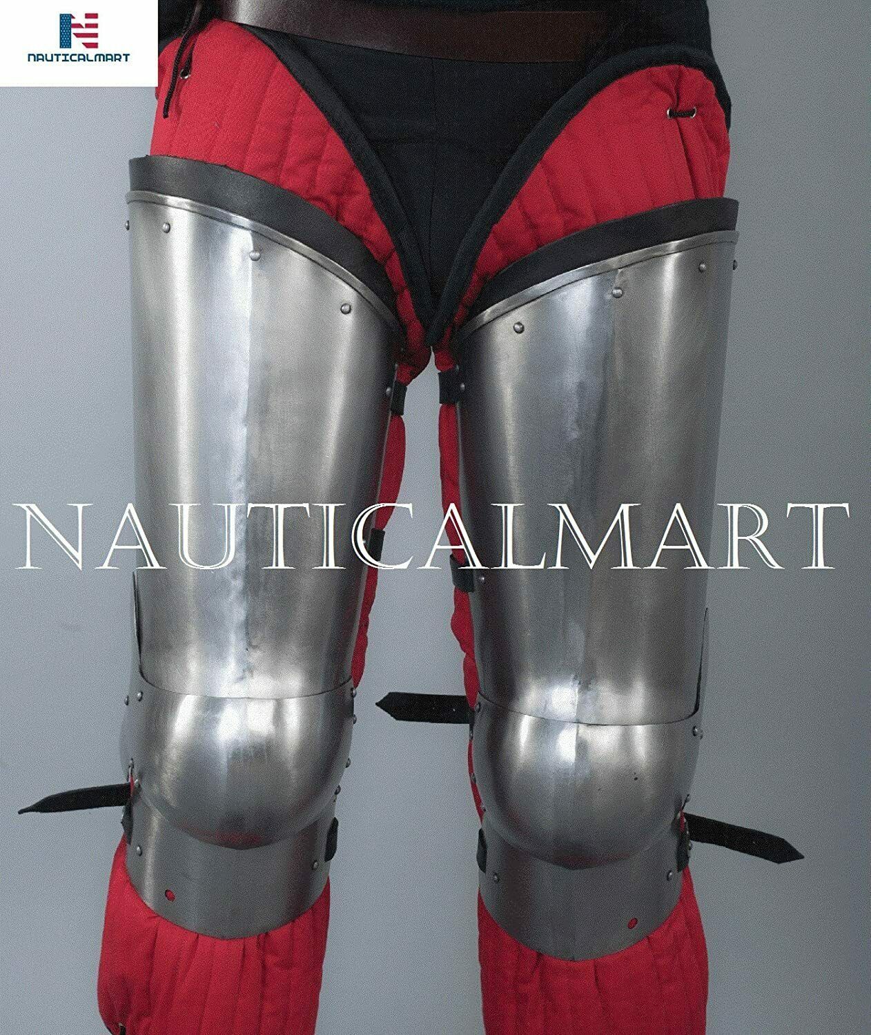 Medieval SCA Combat Leg Armor, Plate Legs, cuisses with poleyns ...