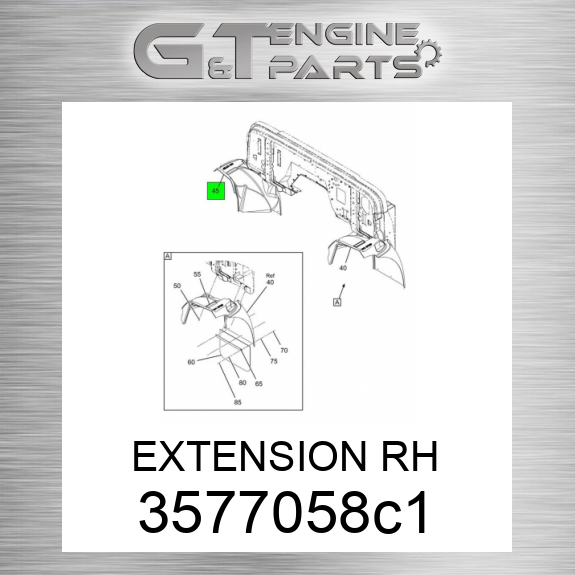 3577058C1 EXTENSION RH fits INTERNATIONAL TRUCK (NEW AFTERMARKET ...