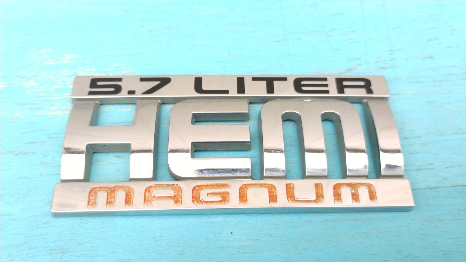 DODGE RAM DAKOTA DURANGO 5.7 LITER HEMI MAGNUM EMBLEM LOGO BADGE OEM ...