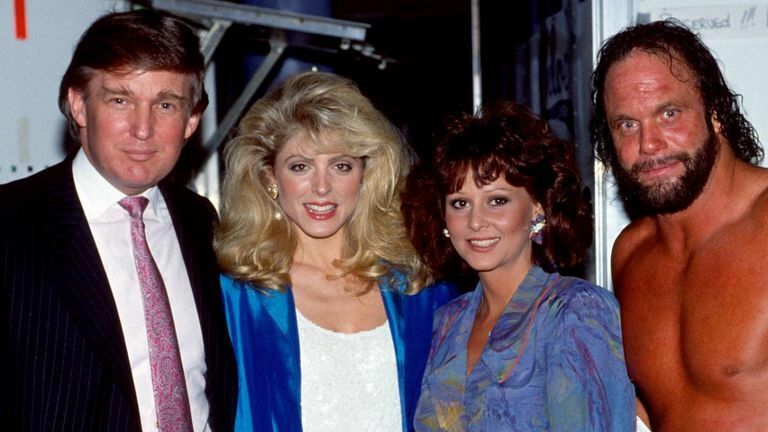 DONALD TRUMP MACHO MAN SAVAGE MISS ELIZABETH MAPLES 8X10 PHOTO ...