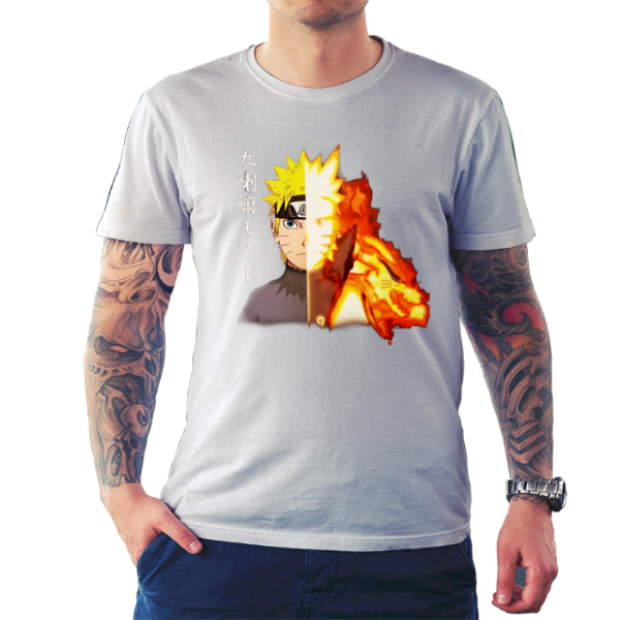 Naruto Kyubi Mode White T Shirt - Shirts