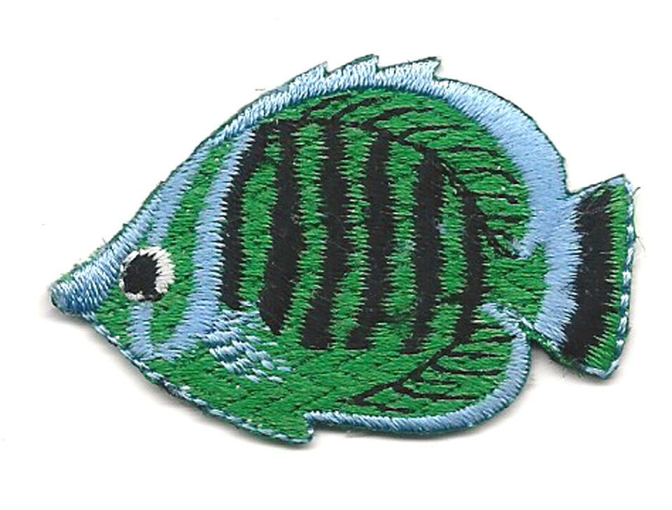 2X1.5" Aquarium Fish IRON ON SEW ON PATCH badge ocean animal fish tank ...
