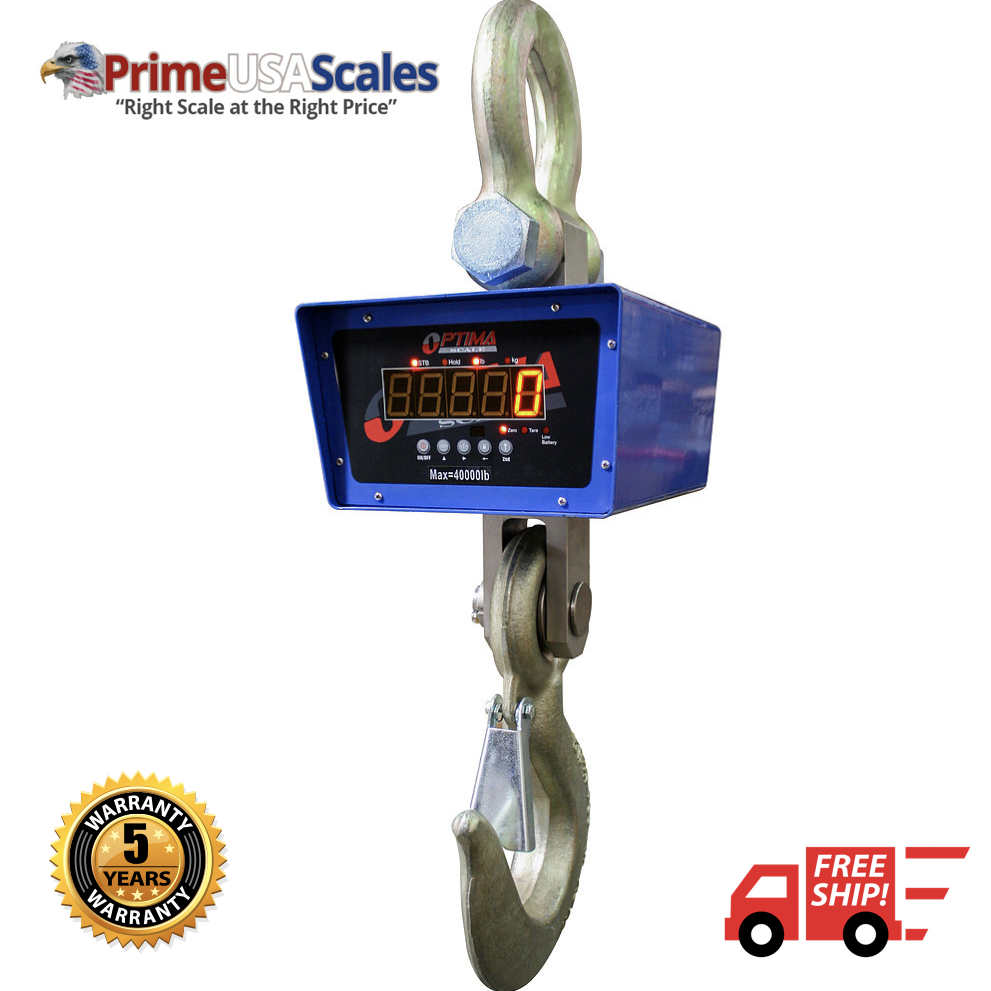 Optima Scale OP-925-40000 Digital Heavy Duty Industrial Hanging LCD ...